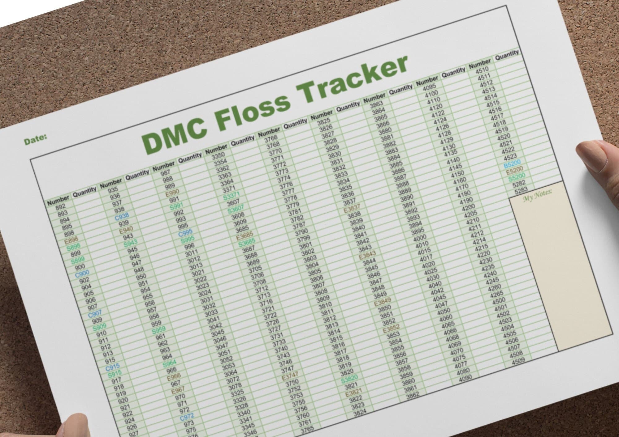 DMC Floss Inventory Tracker: 733 Colors (printable & Editable) - Etsy