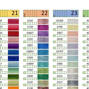 DMC Floss Color Chart + DMC Floss Tracker Are Printable and Digital ...
