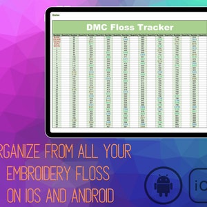 DMC Floss Inventory Tracker Has 733 Colors Numbers is Printable and ...