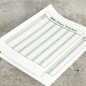 DMC Floss Color Chart + DMC Floss Tracker Are Printable and Digital ...