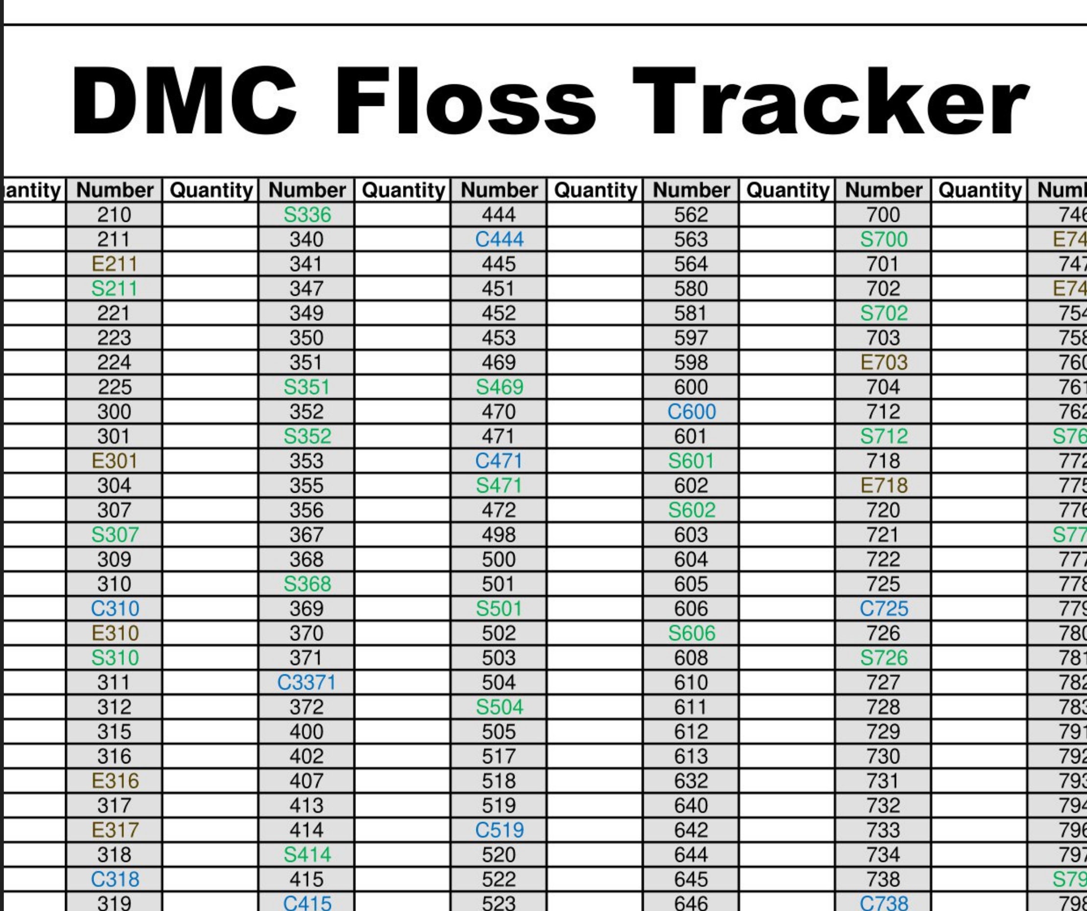 Iris Embroidery Thread Color Chart Embroidery Thread Conversion Charts