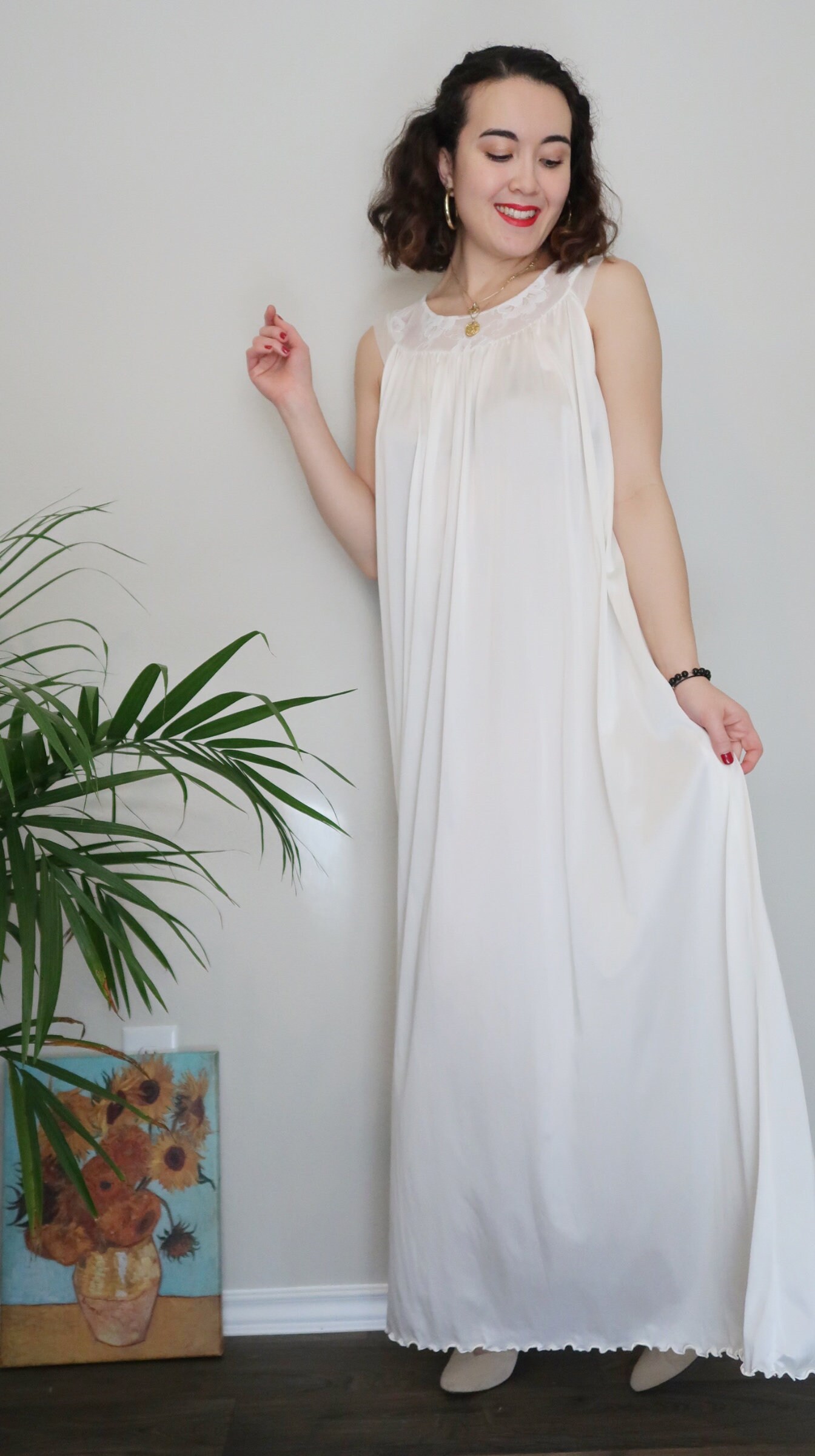 Vintage 60's Bridal Lingerie Robe and Slip Set, 100 Nylon Womens ...