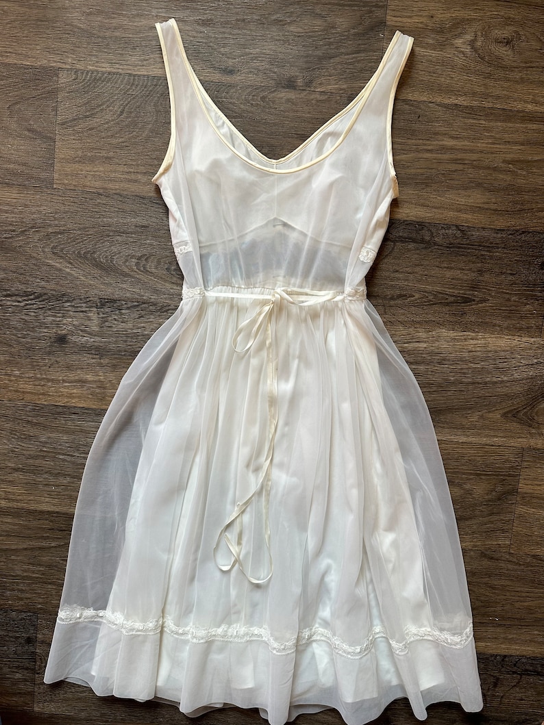 Vintage 60's Lingerie Slip, Size 34 / S, Double Nylon, Shadowline ...