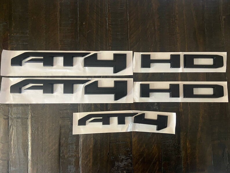 3pcs Matte Black At4 At4hd Emblems Sierra Setter Kit Fit GMC - Etsy