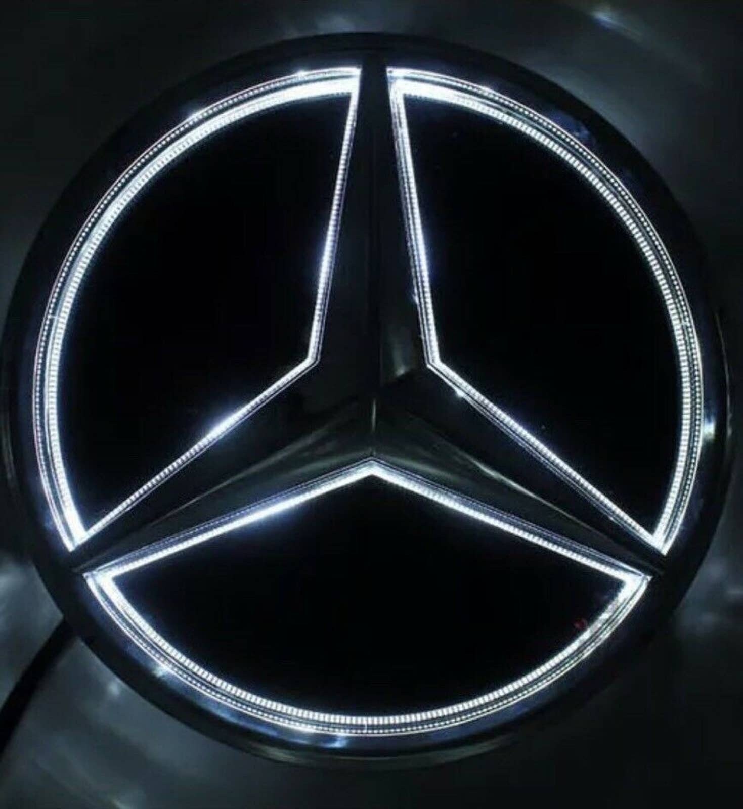 Illuminated Car Led Grille Biled Logo Emblems Light Mercedes Benz GLC ...