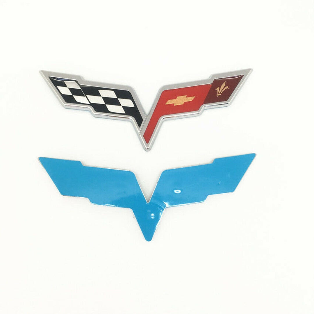 05-13 Chevy Corvette C6 Z06 ZR1 & G Sport Front or Rear Crossed Flags ...