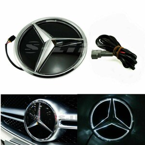 Mercedes Benz 2011-2017 Front Grille Mirror Star LED White Illuminated ...