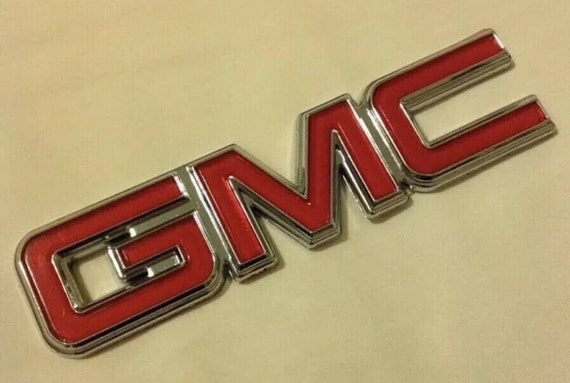 GMC Emblem Rear Chrome & Red Nameplate 22884137 for Pickup | Etsy