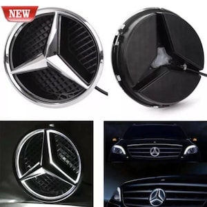 Front Grille White Light LED Star Emblems Badge for Mercedes Benz 2011 ...