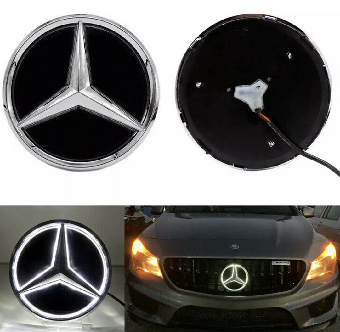 Mirror Car Led Star Logo Grille Badge Light for Mercedes Benz C Class ...