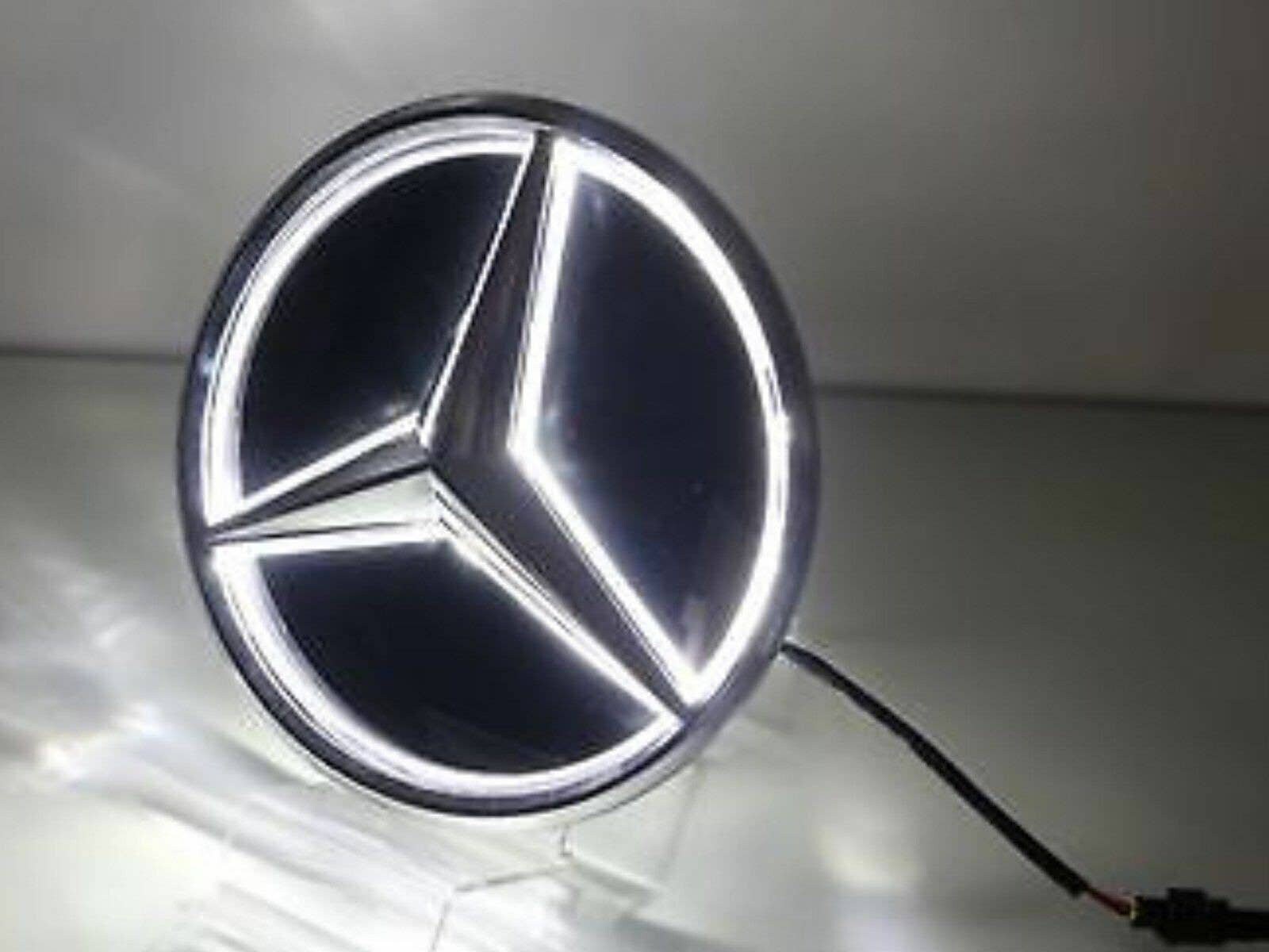 Mercedes Benz 2011-2017 Front Grille Mirror Star LED White Illuminated ...