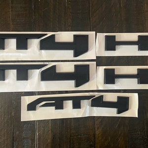 3pcs Matte Black At4 At4hd Emblems Sierra Setter Kit Fit GMC 2500hd ...