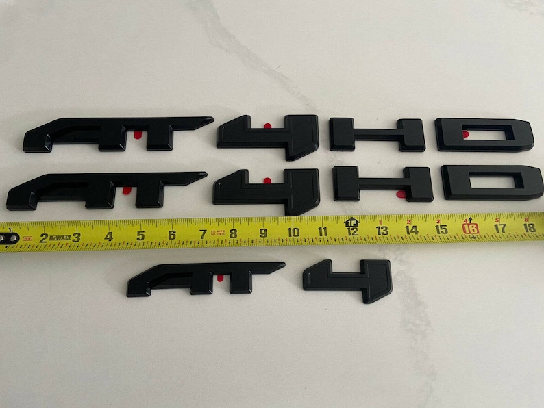 AT4 HD Emblems Badges Blackout Overlay Kit for GMC Canyon Sierra 2500hd ...