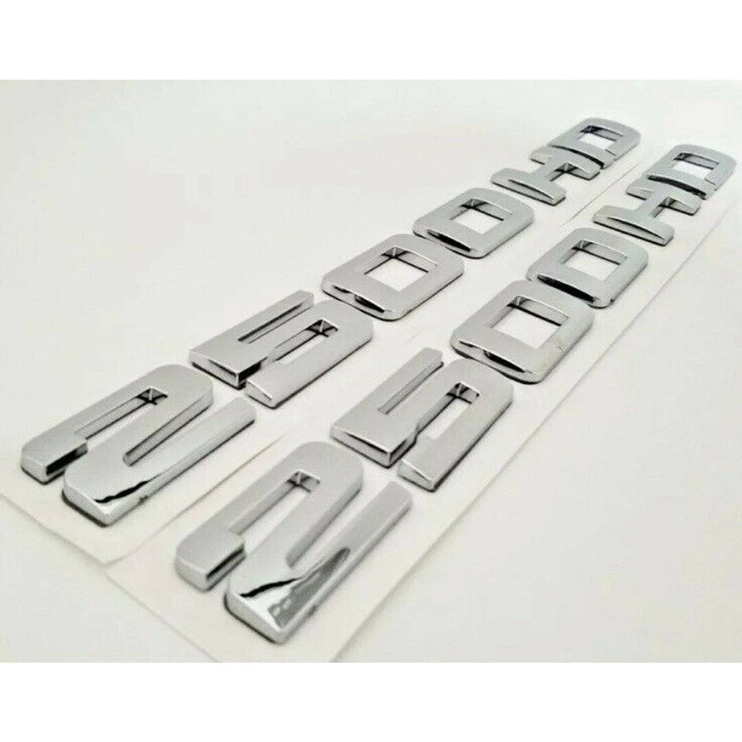 X2 Chrome 2500HD Sierra Silverado Door Emblem Nameplate Batch 2500 HD ...