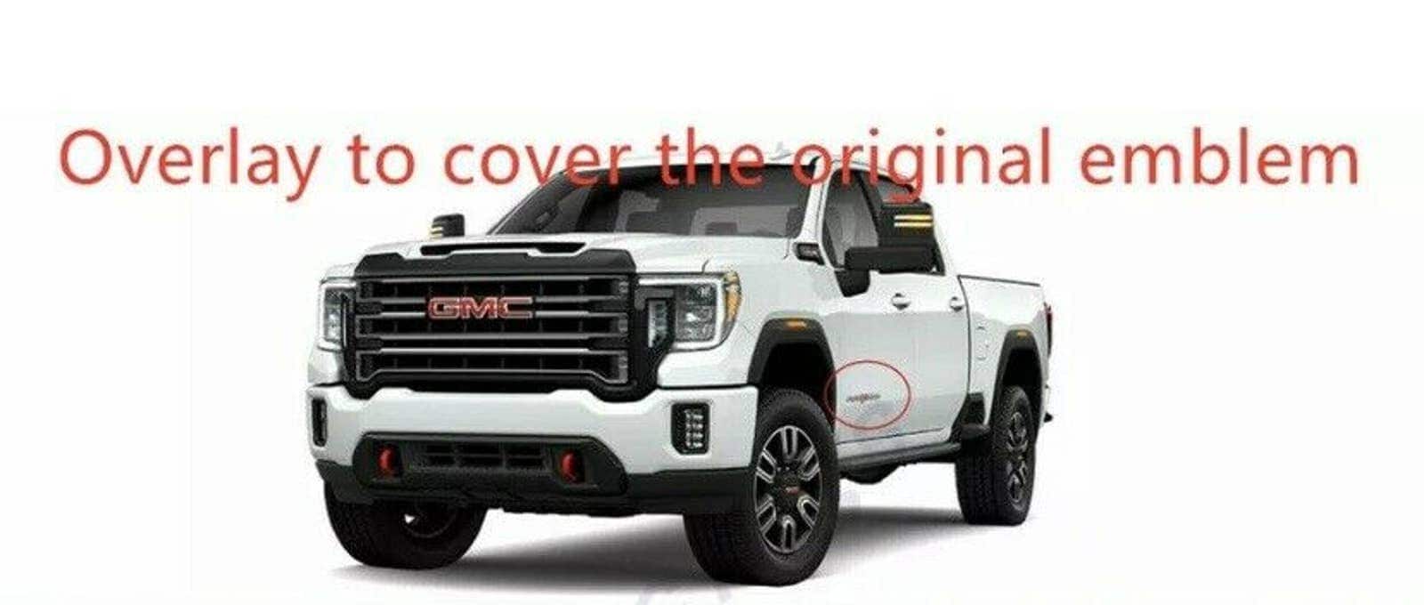 AT4 HD Emblems Badges Blackout Overlay Kit for GMC Canyon Sierra 2500hd ...