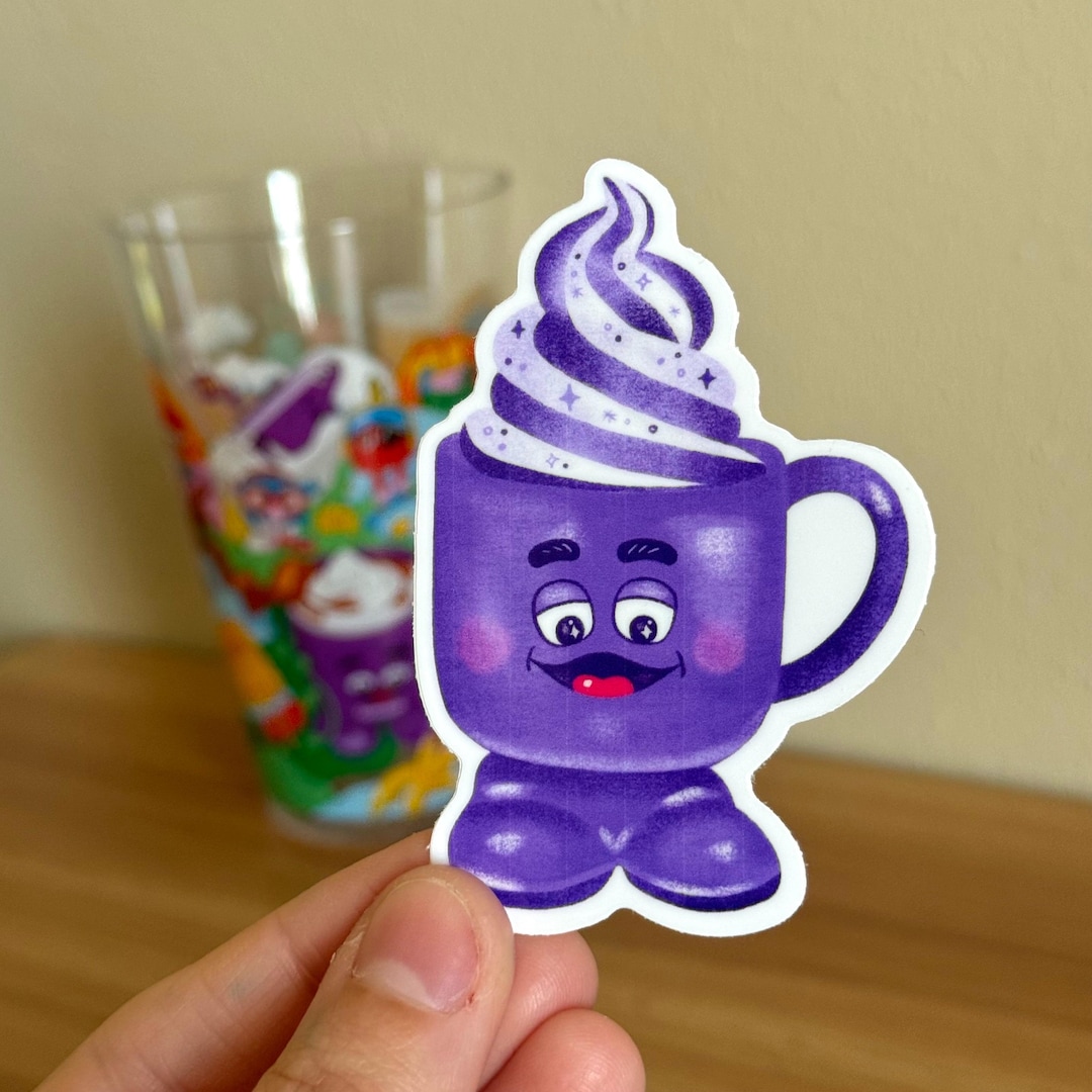 Mcdonald’s Grimace Vinyl Sticker | Vintage Inspired | Glossy ...
