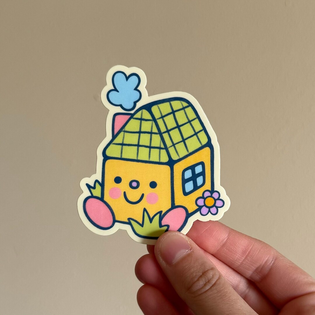 Cute House Vinyl Sticker Homebody Weatherproof, Glossy Cute Gift - Etsy