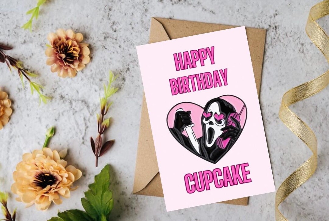 Handmade Horror Birthday Card: Ghostface Film Lover Gift - Etsy