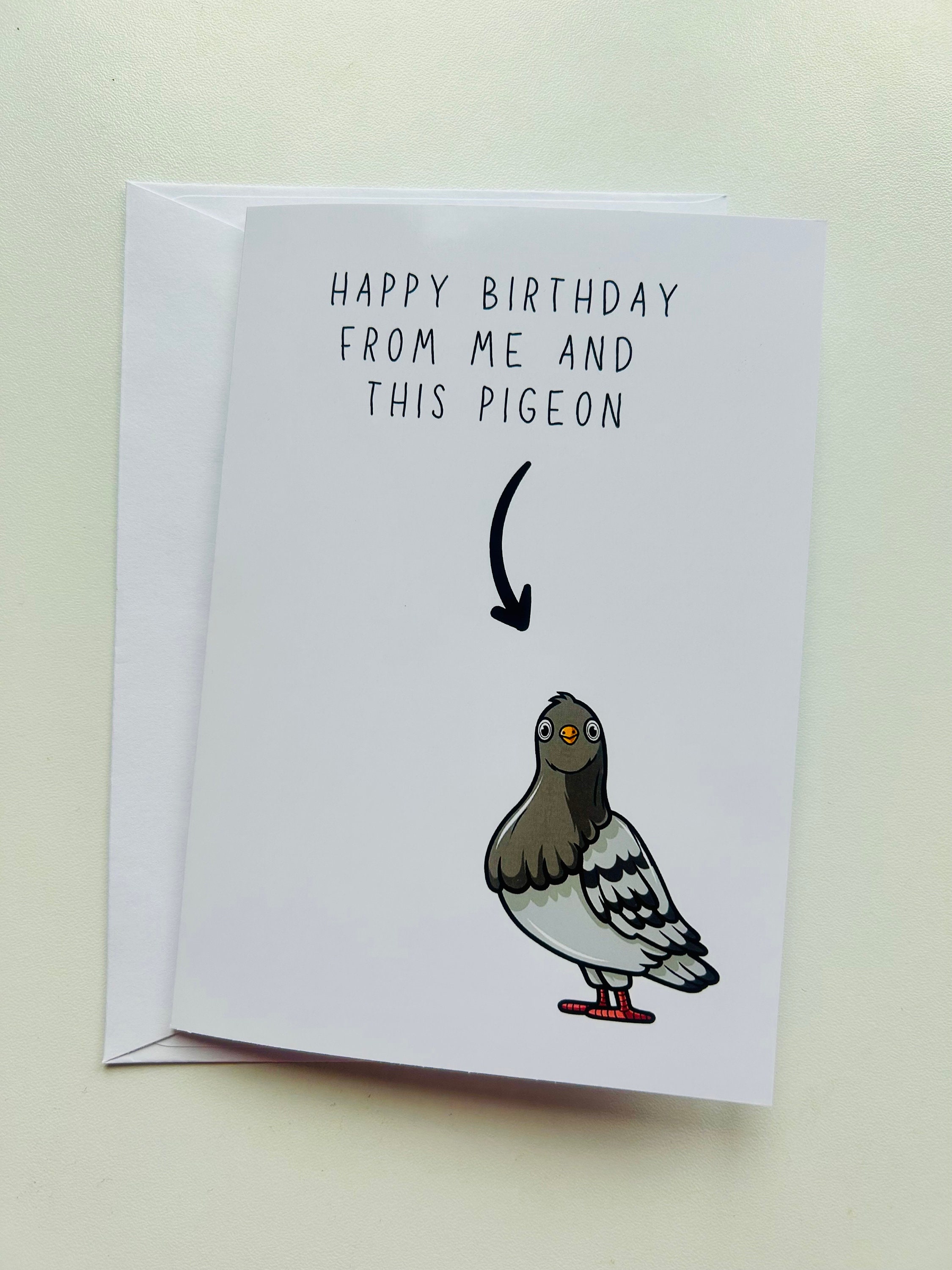 Handmade Funny Pigeon Birthday Cards - Etsy UK