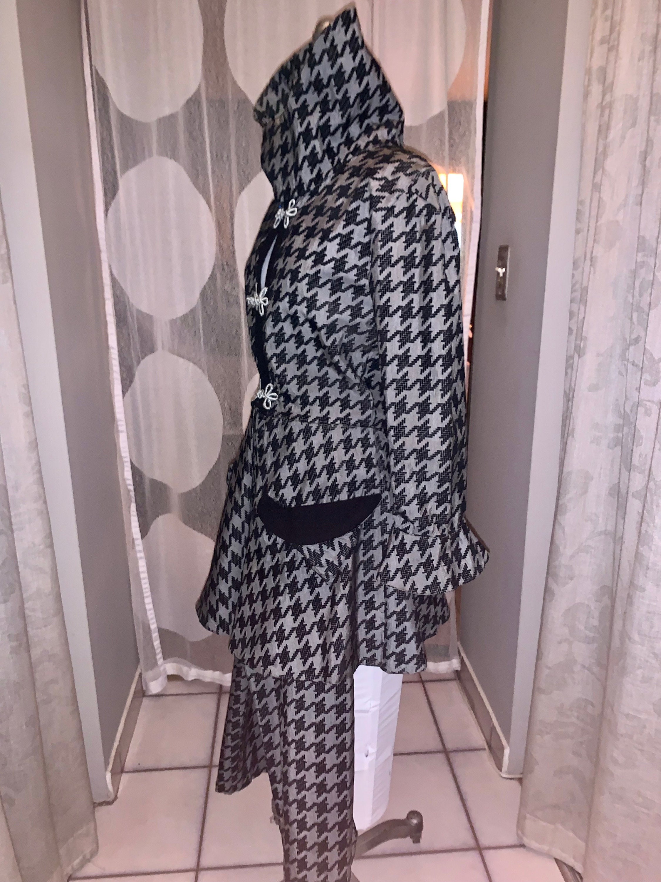 Houndstooth Pattern Pant Suit - Etsy