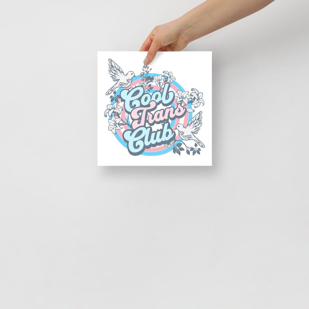 Cool Trans Club Matte Poster Trans Pride Poster - Etsy