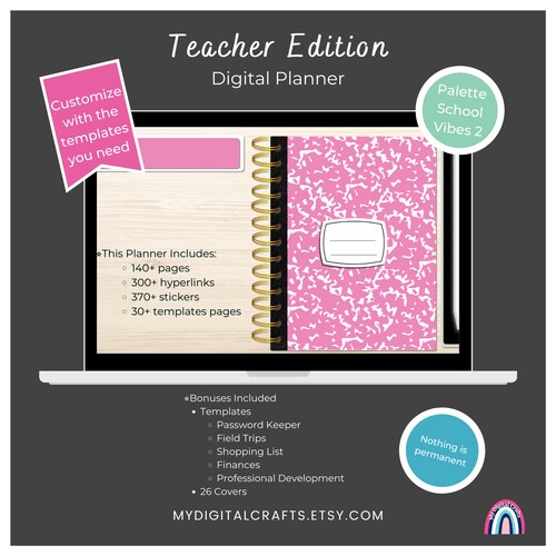Digital Teacher Planner - Etsy