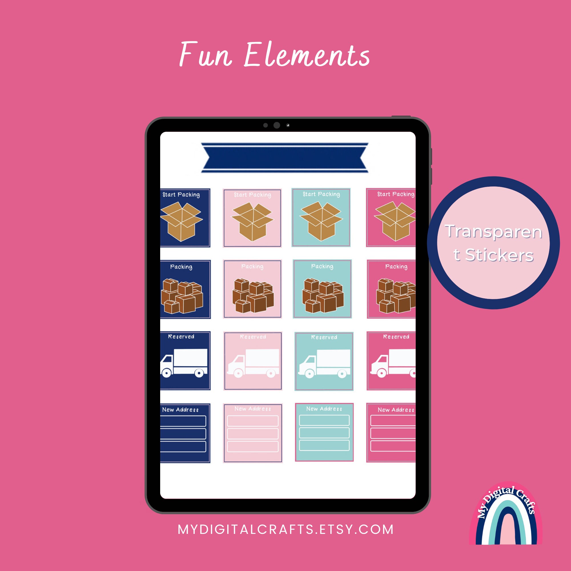 Essential Digital Stickers the Move Edition Goodnotes Stickers Moving ...