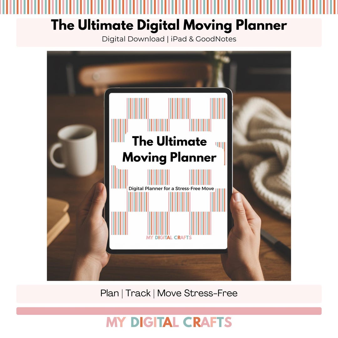 Moving Digital Planner for iPad | Stress-free Move Checklist, Budget ...