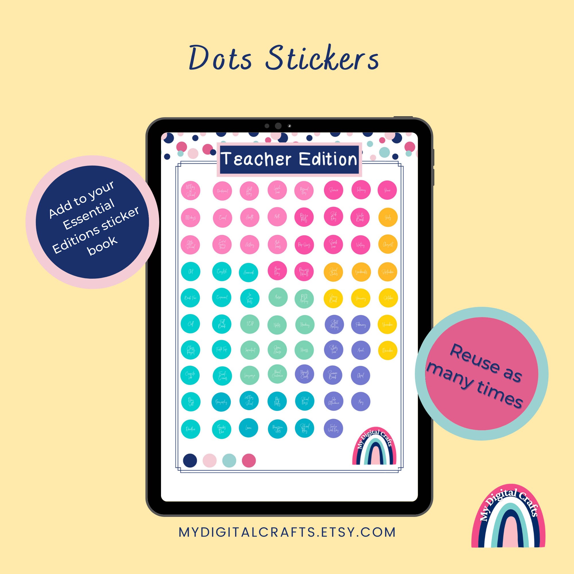 Color-changing Dot Digital Stickers Teachers Edition for Digital ...