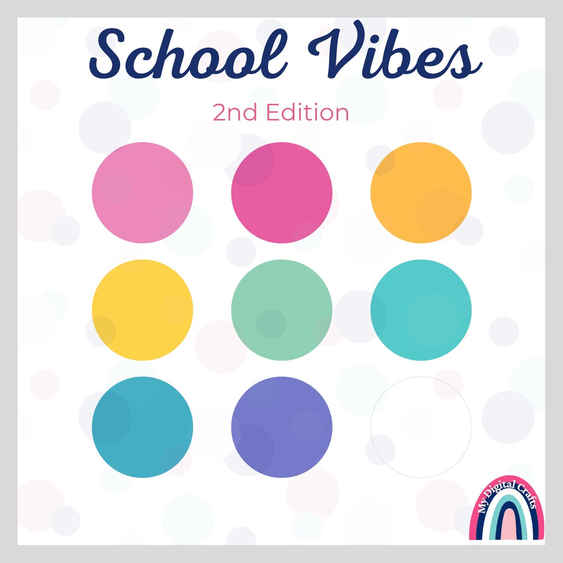 Procreate Color Palette | Color Swatches | School Vibes Collection ...