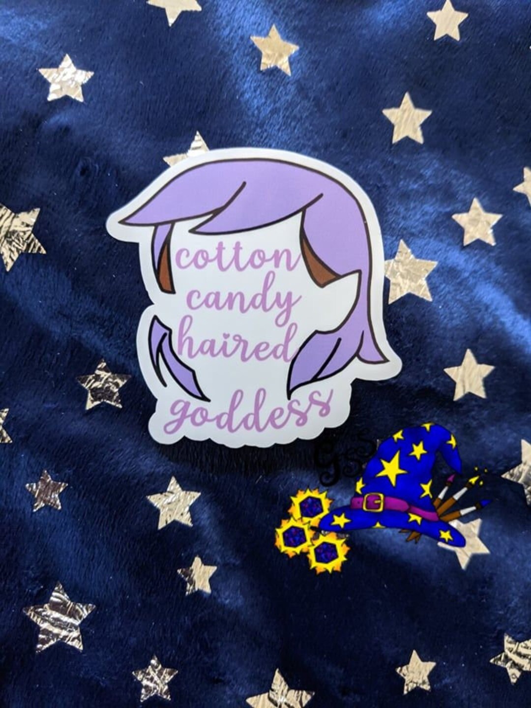 Cotton Candy Haired Goddess Sticker Cartoon Love Geeky Valentine's - Etsy