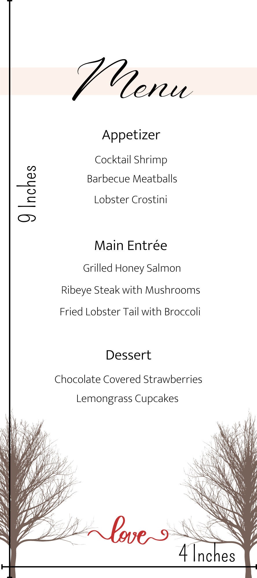 Rustic Woodland Themed Menu Template - Prinatable Download - Menu ...