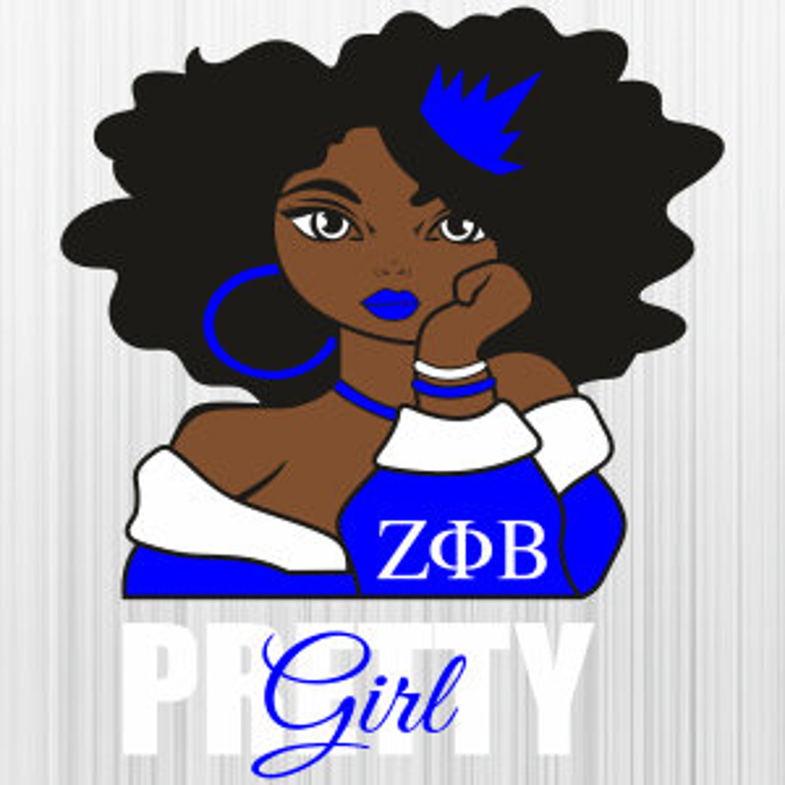 Zeta Phi Beta Pretty Girl Queen Svg, Zeta Life Girl Queen Png, Zeta ...