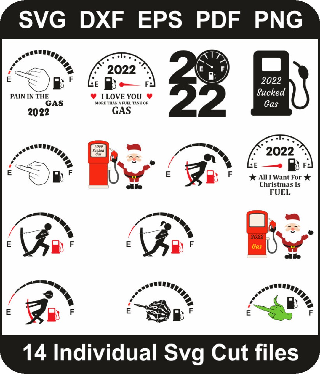 Funny Christmas Svg Gas Tank Decal Svg 2022 Sucked Gas Png - Etsy Australia