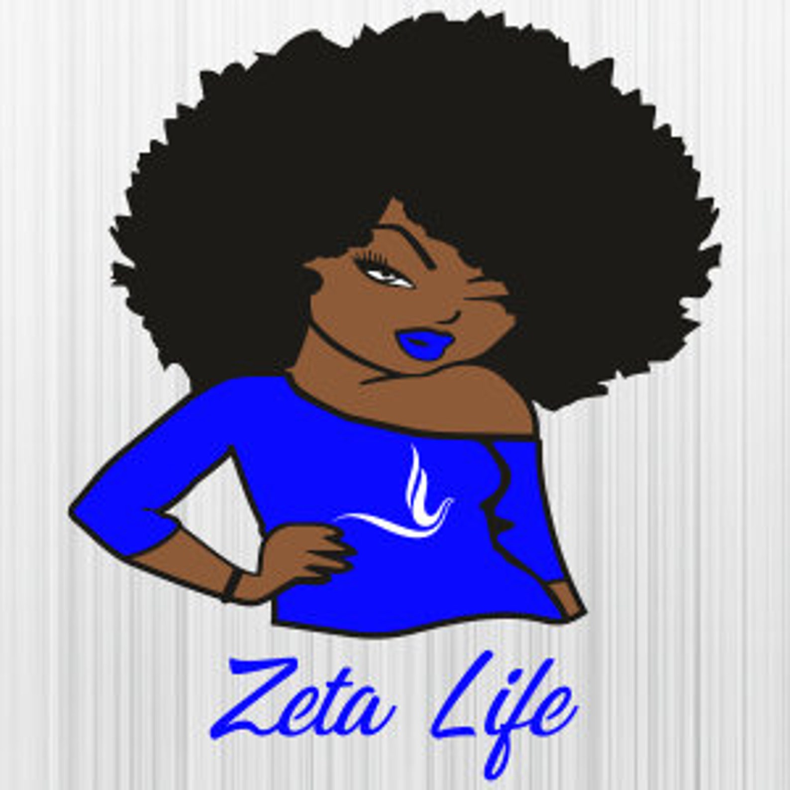 Zeta Life Girl Svg, Zeta Girl Png, Zeta Black Girl Vector File, Zeta ...