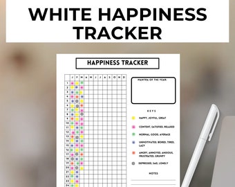 Digital Happiness Tracker, Printable Happiness Tracker, Happiness Log ...