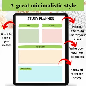 Digital Study Plannergoodnotesschool Plannerdaily Planner - Etsy