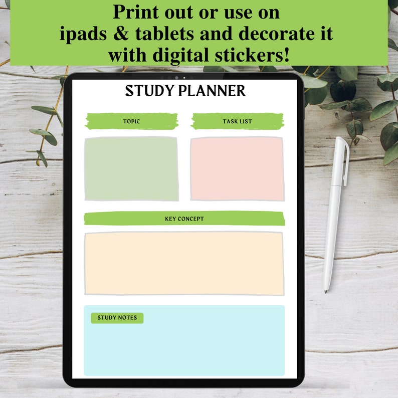 Digital Study Plannergoodnotesschool Plannerdaily Planner - Etsy