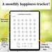Flower Happiness Tracker, Printable Happiness Tracker, Happiness Log ...
