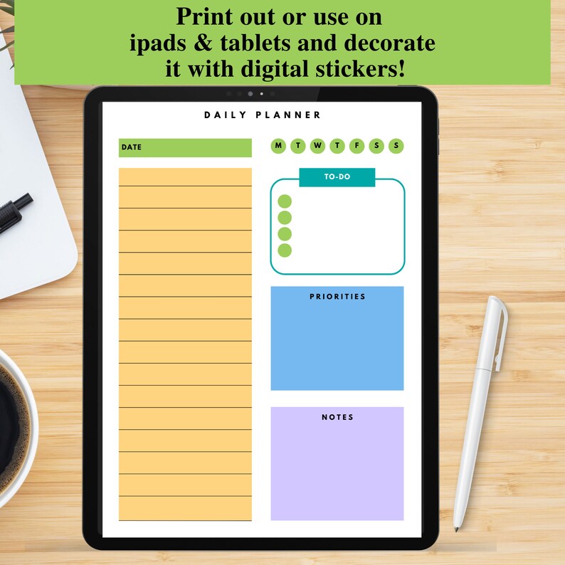Daily Planner,daily Journal,goodnotes,daily Goal Journal,digital ...