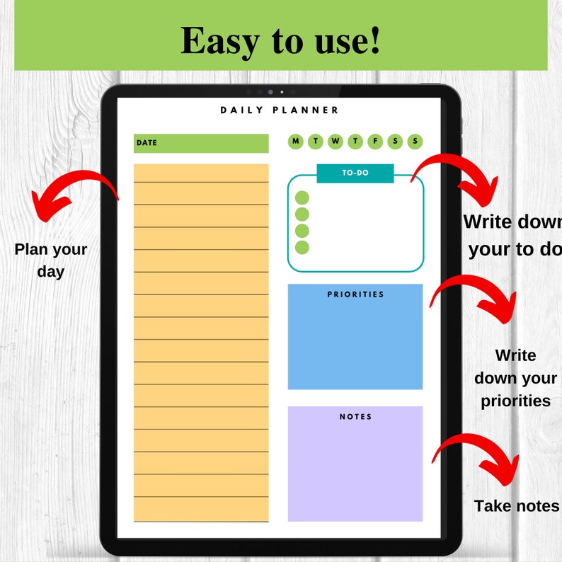 Daily Planner,daily Journal,goodnotes,daily Goal Journal,digital ...