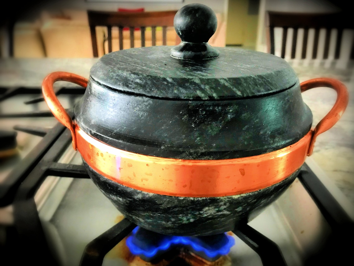 Soapstone Cookware Round Pot 1.25 Liters - Etsy