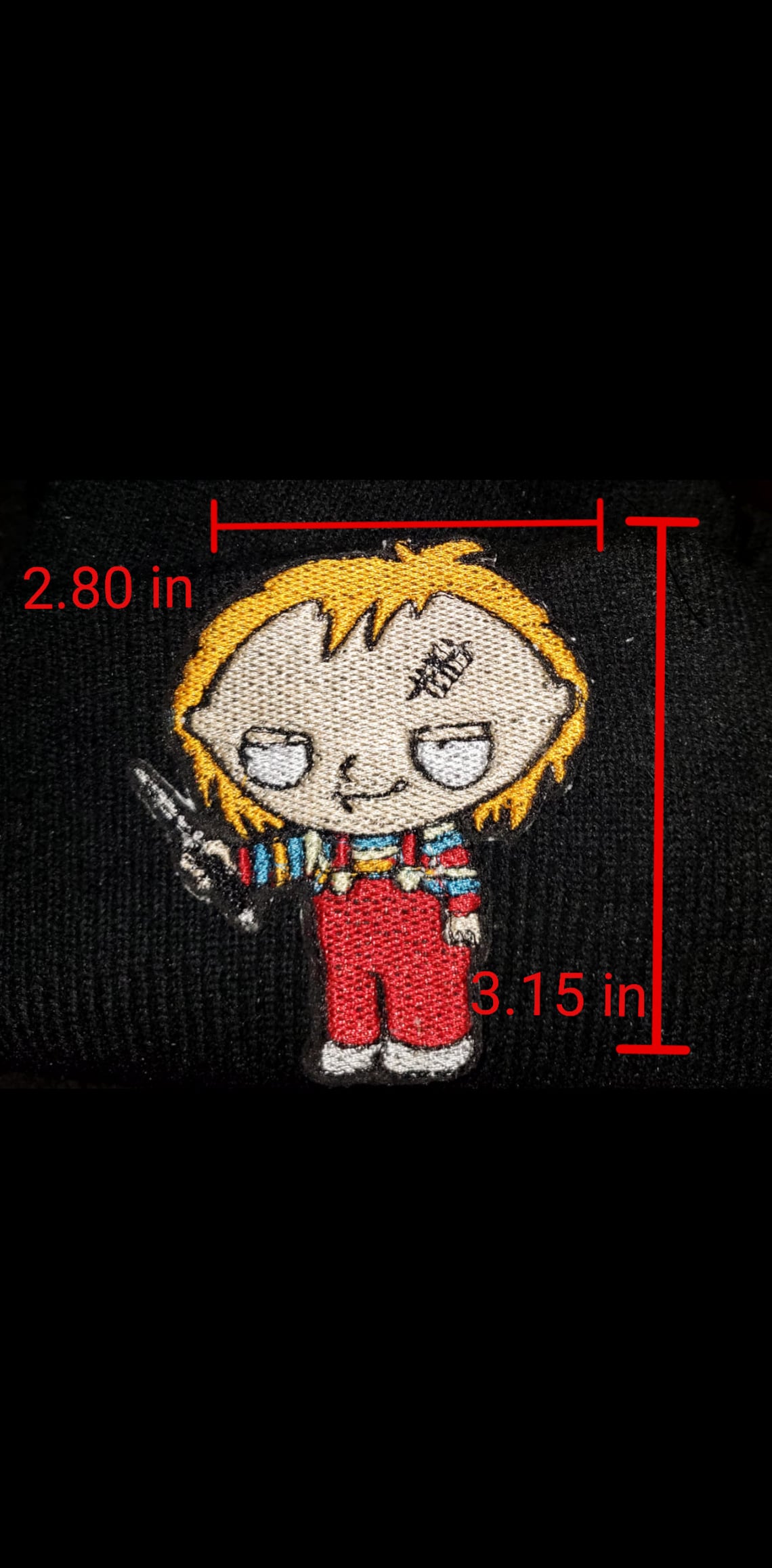 Stewie Griffin as Chucky Embroidery Patch :D - Etsy