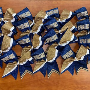 Stripe and Chevron Glitter Cheer Bow - Etsy