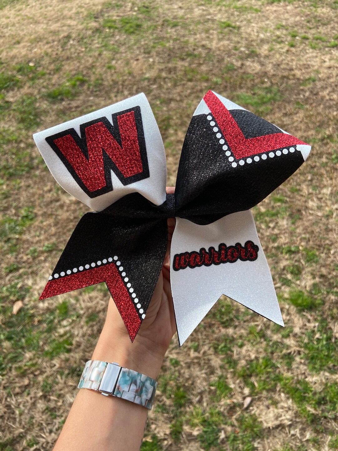 Chevron Dot Glitter Cheer Bow - Etsy