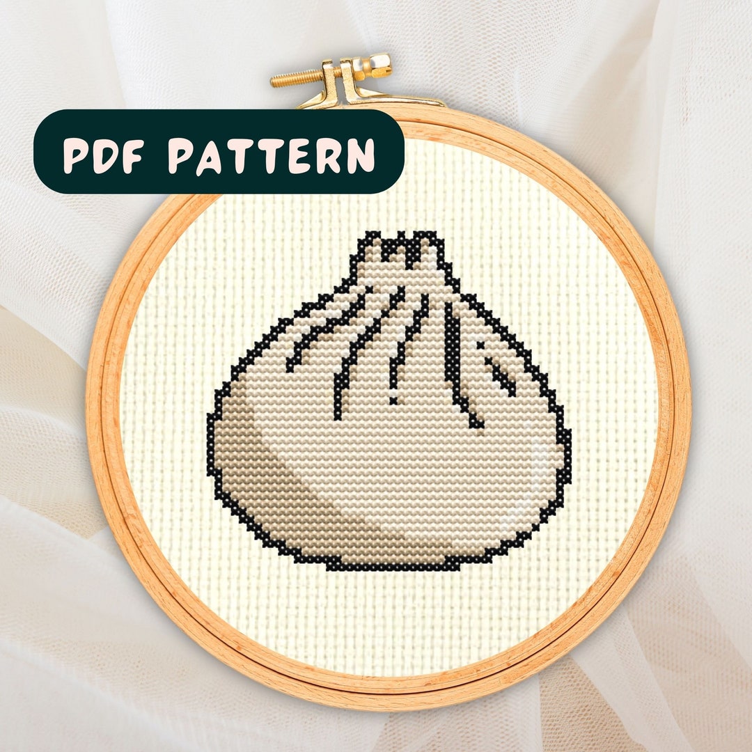 Little Dumpling Mini Cross Stitch Pattern, Embroidery Instant Download ...