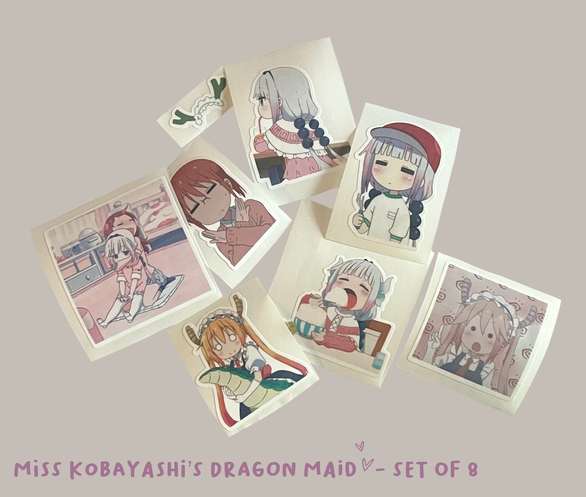 Miss Kobayashi's Dragon Maid Mini Sticker Set of 8 - Etsy Canada