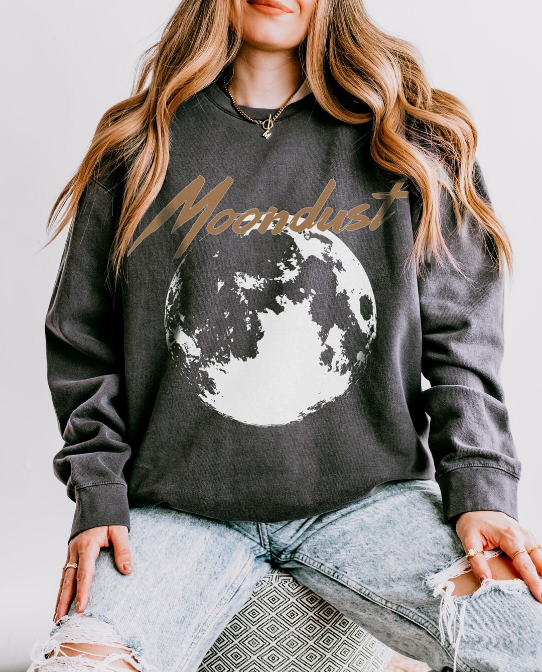 Celestial Moondust Sweatshirt, Comfort Colors Vintage Style Unisex ...