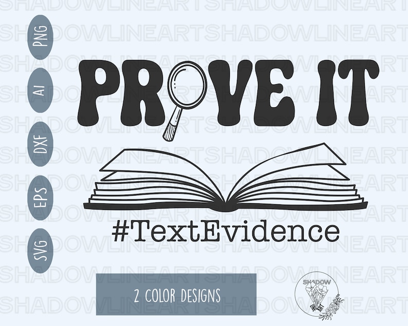 Prove It Text Evidence Teacher SVG Files for Cricut - Etsy