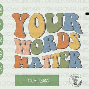 Your Words Matter Teacher Svg Speech Therapist Png Special Education ...